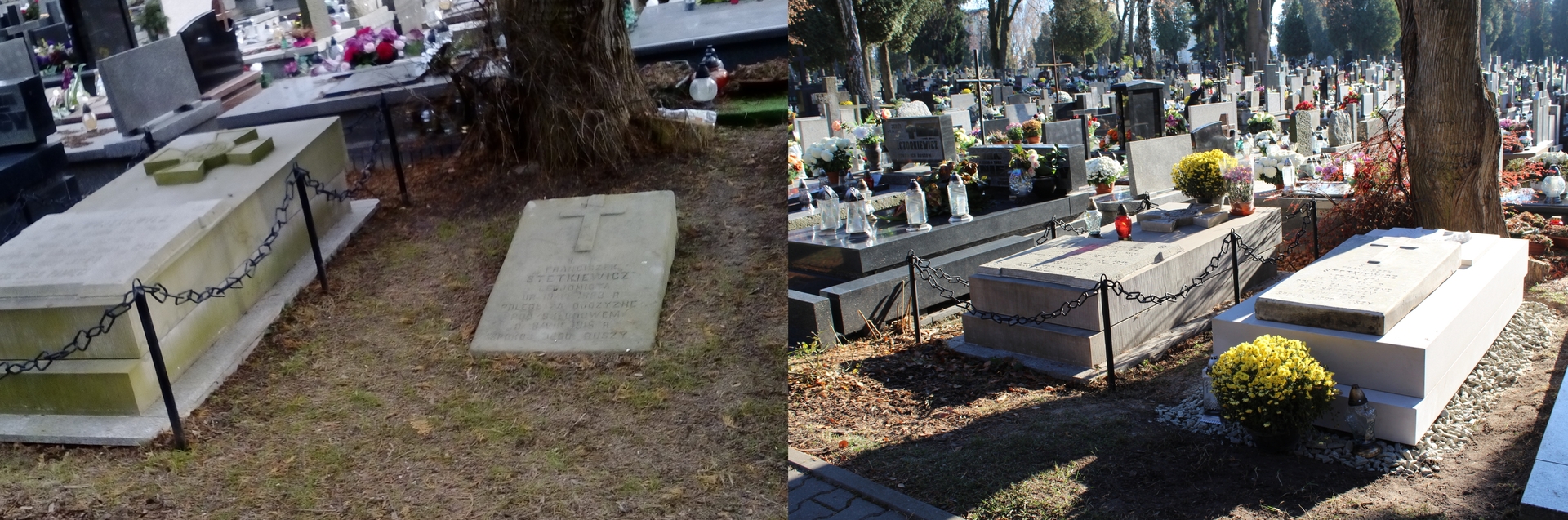 Remont grobu wojennego żołnierza Legionów Polskich Franciszek ...